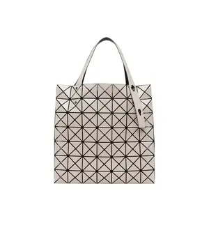 Issey Miyake Geometric Patterned Shoulder Bag - White