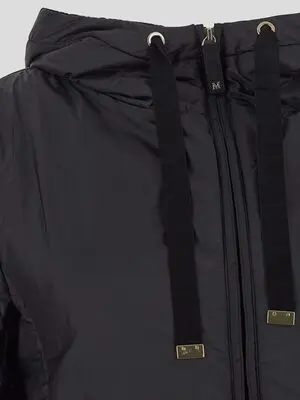 Max Mara Drawstring Zip-up Jacket - Black