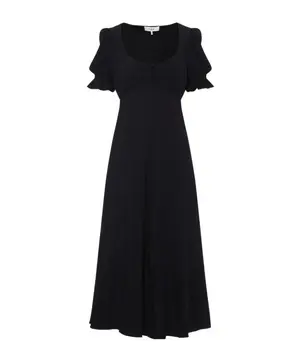 Chloé Ruffled Puff Sleeve Midi Dress