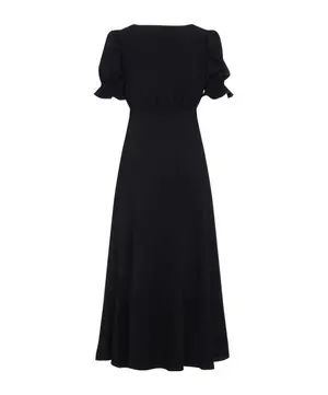 Chloé Ruffled Puff Sleeve Midi Dress