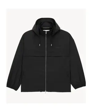 Saint Laurent Logo Embroidered Zip-up Jacket - Black