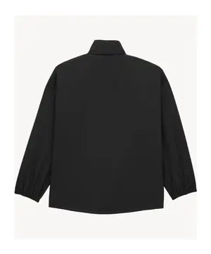 Saint Laurent Logo Embroidered Zip-up Jacket - Black