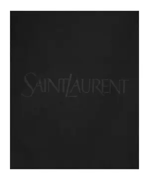 Saint Laurent Logo Embroidered Zip-up Jacket - Black