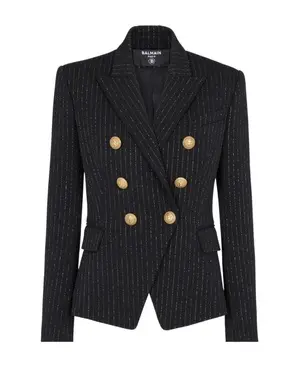 Balmain Classic 6-button Double-breasted Jacket - Black