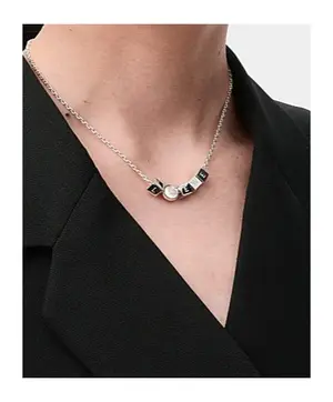 Loewe Sterling Pebble Cube Necklace - Silver