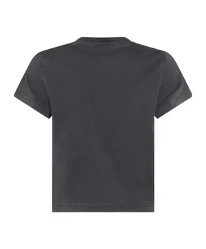 Alexander Wang Shrunken Logo T-shirt - Black