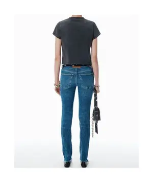 Alexander Wang Shrunken Logo T-shirt - Black