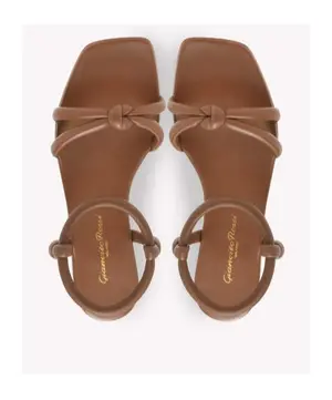GIANVITO ROSSI Juno Leather Sandals - Brown