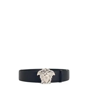 Versace Medusa Head Buckle Belt - Black