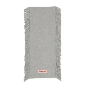 Acne Studios Fringed-edge Scarf - Light Hemp Gray