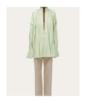 FERRAGAMO Pleated Kaftan - Green
