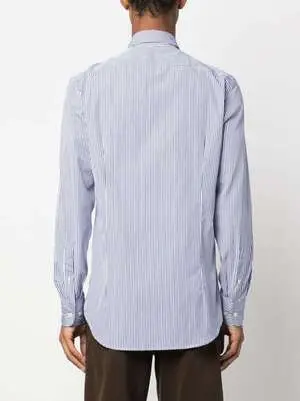 Etro Striped Curved Hem Shirt