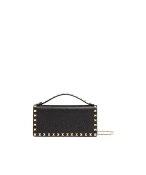 Valentino Garavani Studded Wallet On Chain - Black