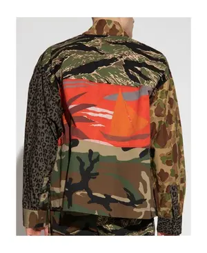 Palm Angels Paneled Military Jacket