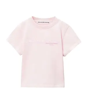 Alexander Wang Shrunken Logo T-shirt - Pink