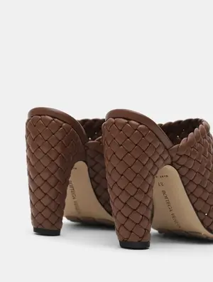 Bottega Veneta Open Toe Muller Heeled Mules