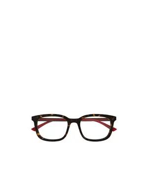 Gucci Square Frame Eyeglasses - Havana/green