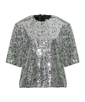 Isabel Marant Étoile Sequin Embellished Crew Neck Top