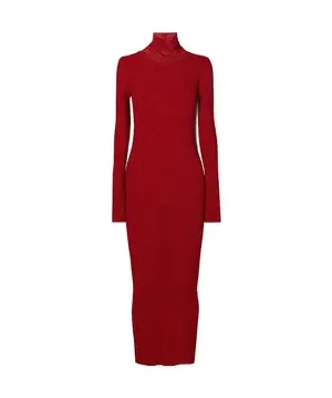 Isabel Marant Étoile Josita Ribbed Knit High Neck Maxi Dress
