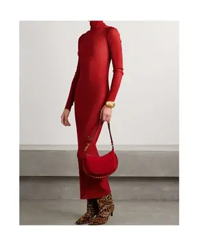Isabel Marant Étoile Josita Ribbed Knit High Neck Maxi Dress