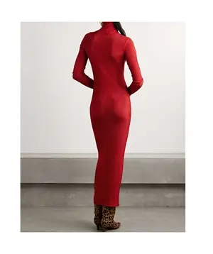 Isabel Marant Étoile Josita Ribbed Knit High Neck Maxi Dress