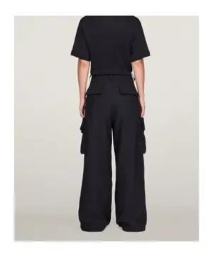 Y3 Cargo Trousers With Adjustable Drawstring Waist And Snap-button Hems