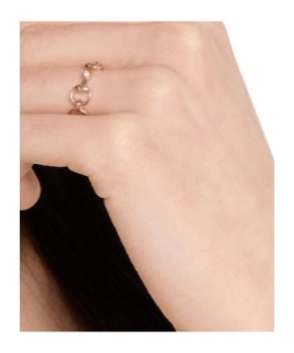 Gucci Horsebit Diamond Ring In 18k Gold
