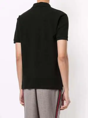 Play Comme Des Garcon Heart-logo Piqué Polo Shirt - Black
