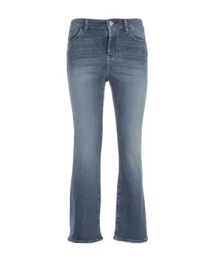 Emporio Armani Cropped Jeans With Belt Ring