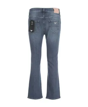Emporio Armani Cropped Jeans With Belt Ring