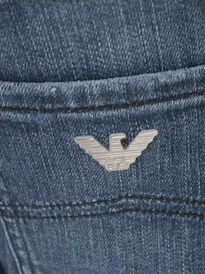 Emporio Armani Cropped Jeans With Belt Ring