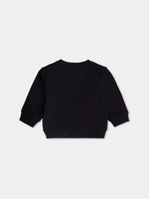 Balmain Logo-embellished Sweatshirt With Ribbed Details - Black