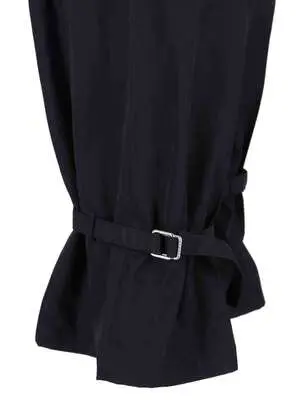 Attico Belted Long Cargo Pants - Black