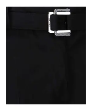 Attico Belted Long Cargo Pants - Black