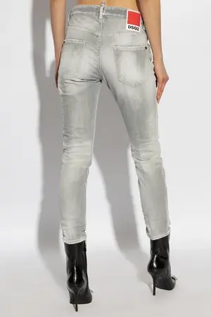 Dsquared2 Jennifer Mid-rise Distressed Jeans - Grey