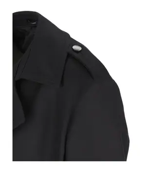 Tagliatore Long Sleeve Double-breasted Belted Trench Coat