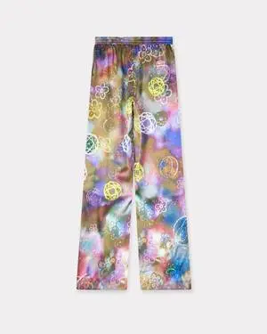 Kenzo X Futura 2000 Silk Graphic Print Pants