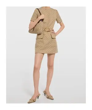 Gucci Gg Cotton Canvas Fabric Dress