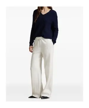 Polo Ralph Lauren Logo Embroidered Drawstring Pants - White
