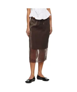Cecilie Bahnsen Elastic Waistband Skirt With Back Slit