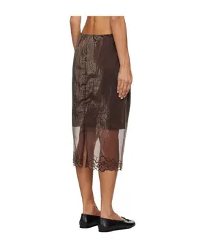 Cecilie Bahnsen Elastic Waistband Skirt With Back Slit