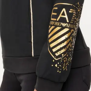 EA7 Hooded Sweater With Logo Print