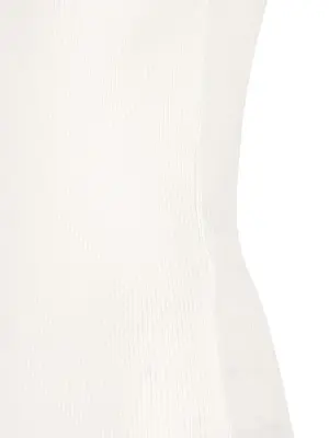 Chloé Crewneck Ribbed Tank Top With Pineapple Patch - White