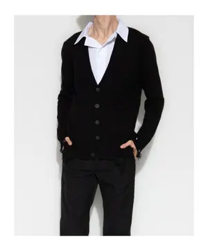 Givenchy Logo Embroidered V-neck Buttoned Cardigan - Black
