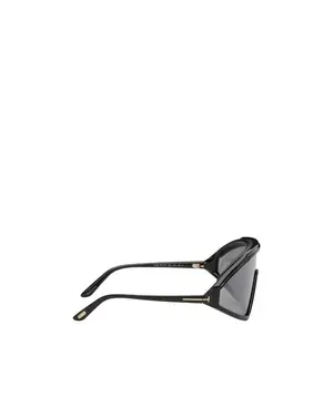 TOM FORD Lorna Shield Frame Sunglasses - Gray