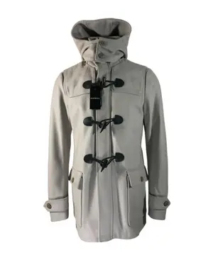 Emporio Armani Logo Duffle Coat - Gray