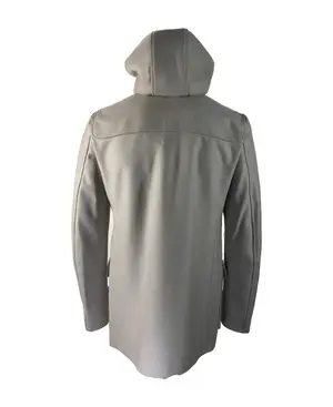 Emporio Armani Logo Duffle Coat - Gray