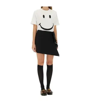 Moschino Smiley Face Graphic Crewneck T-shirt - White