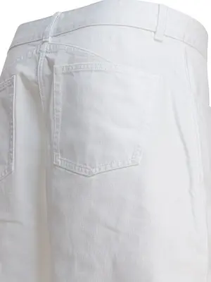 Alaïa Rounded Wide-leg Jeans - White