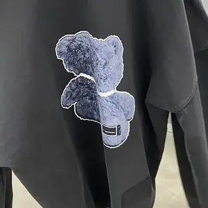 We11Done Bear Graphic Hooded Sweatshirt